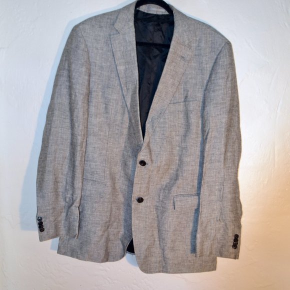 Hugo Boss | Suits & Blazers | Hugo Boss Linen Gray Black Jacket | Poshmark